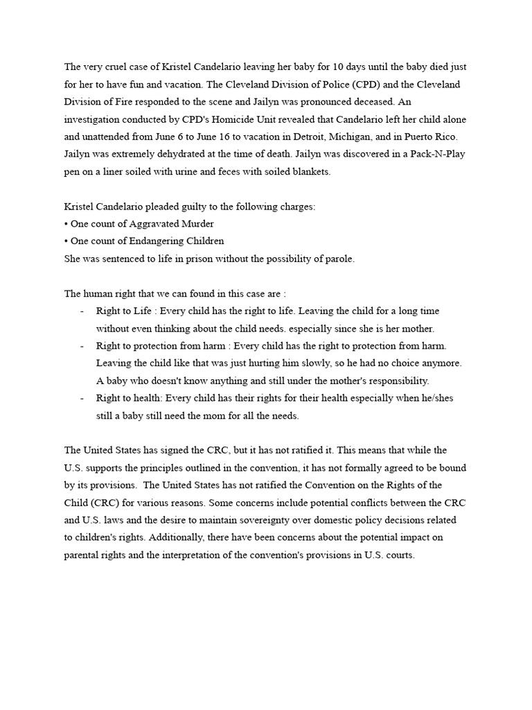 Jailyn Candelario Case: Child Endangerment | PDF