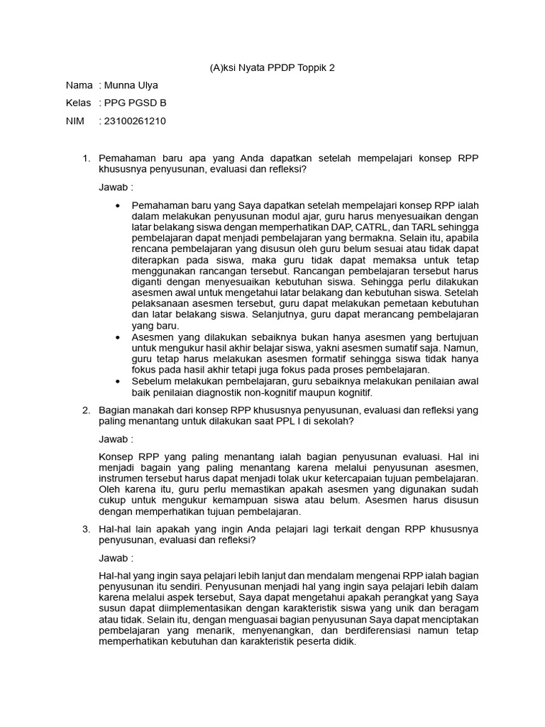 Pemahaman RPP: Penyusunan dan Evaluasi | PDF