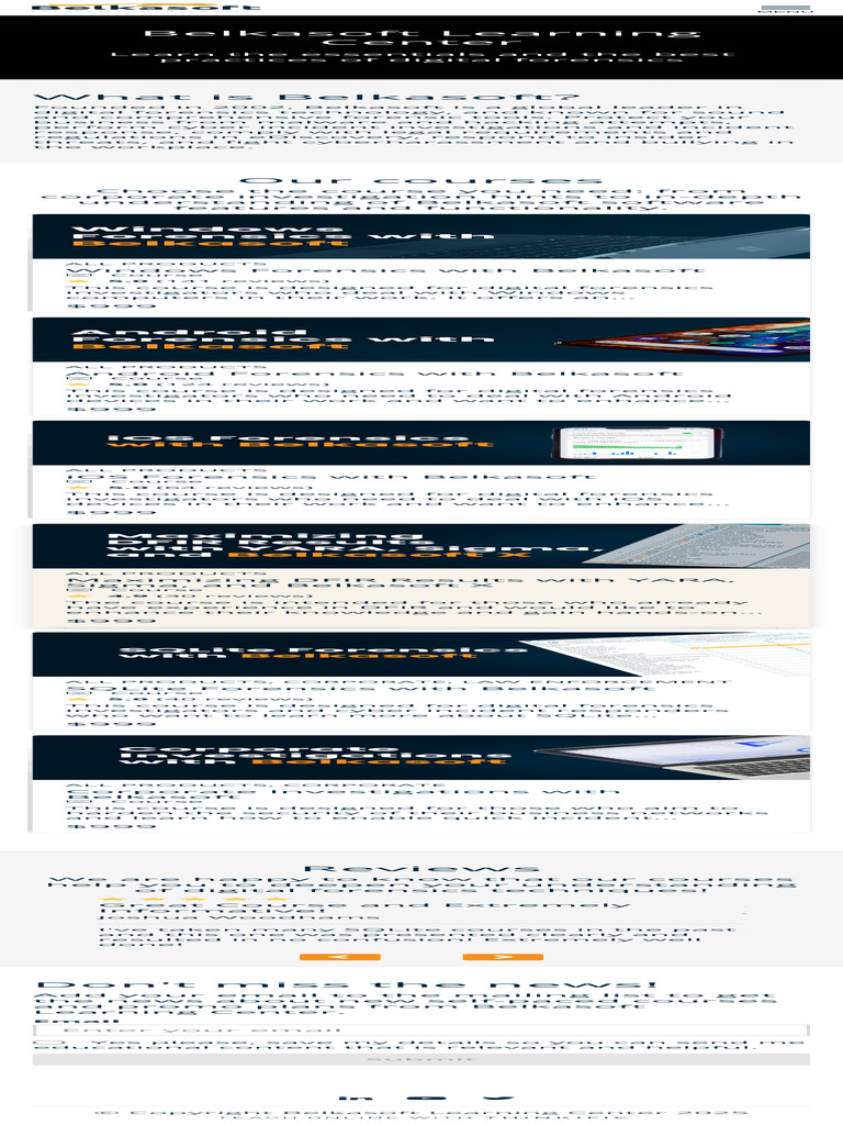 Digital Forensics Courses by Belkasoft | PDF | Digital Forensics | Android (Operating System)
