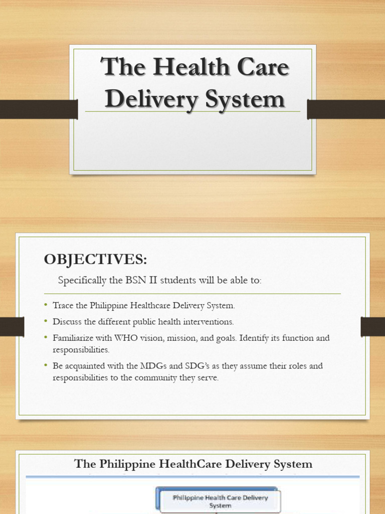 The Health Care Delivery System | PDF | Millennium Development Goals ...
