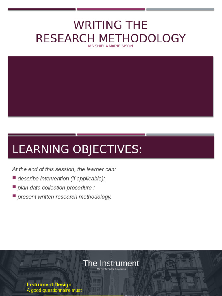 56 Writing The Research Methodology | PDF | Methodology | Sampling ...