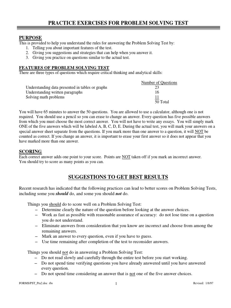 PST Practice Test and Answers-PaG-Rakona | PDF | Percentage | Employment
