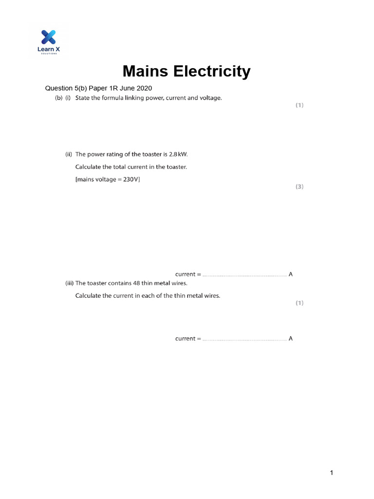 Mains Electricity | PDF