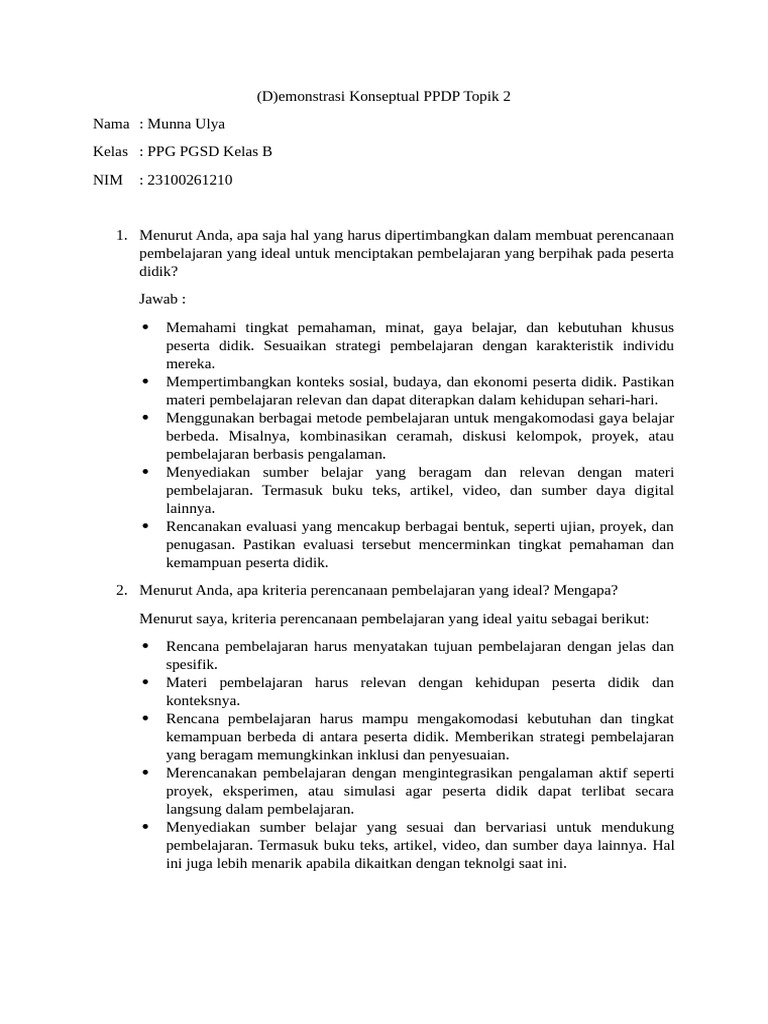 (D) Emonstrasi Konseptual PPDP Topik 2 | PDF