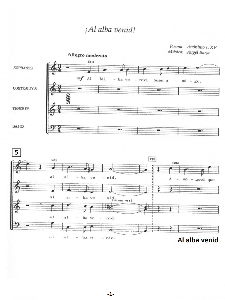 1.al Alba Venid | PDF