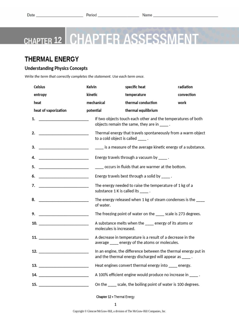 Thermal Energy Concepts and Applications | PDF | Heat | Temperature
