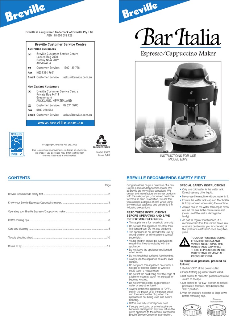 ESP2 Coffe Manual | PDF | Coffee | Beverages