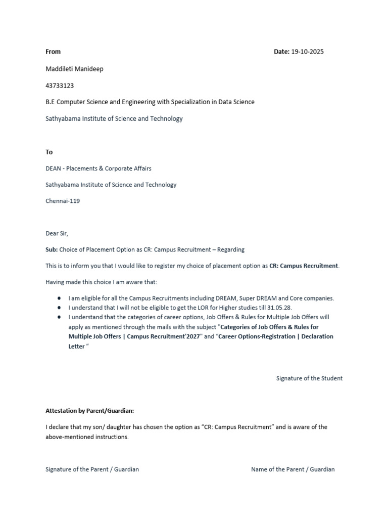 Charan CR Form | PDF