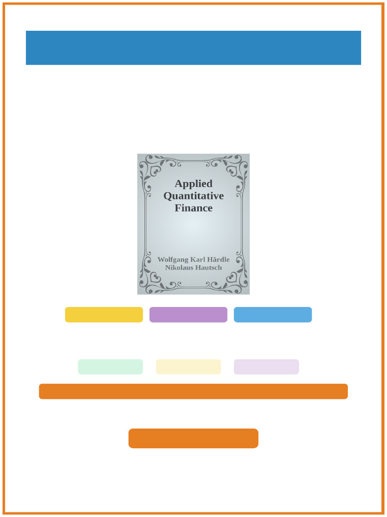 Applied Quantitative Finance 2nd edition by Wolfgang Karl HÃ¤rdle ...