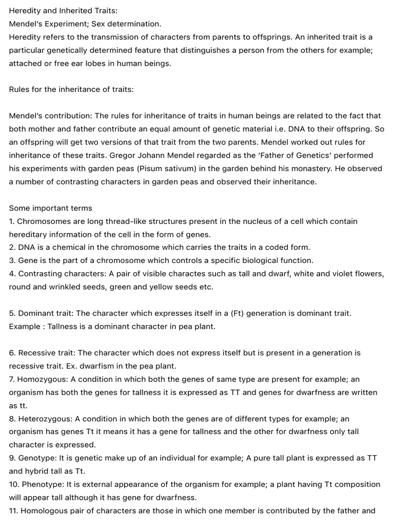 Heredity and Inherited Traits | PDF | Dominance (Genetics) | Genotype