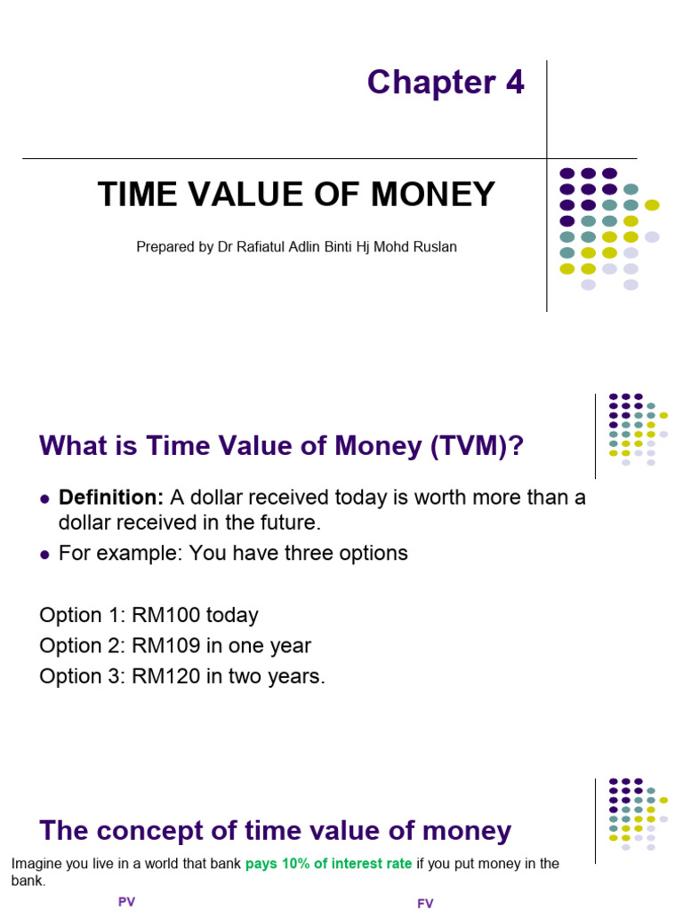 Chapter 4 Time Value of Money | PDF | Present Value | Time Value Of Money