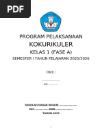Rencana Kegiatan Kokurikuler Kelas 1 SD | PDF