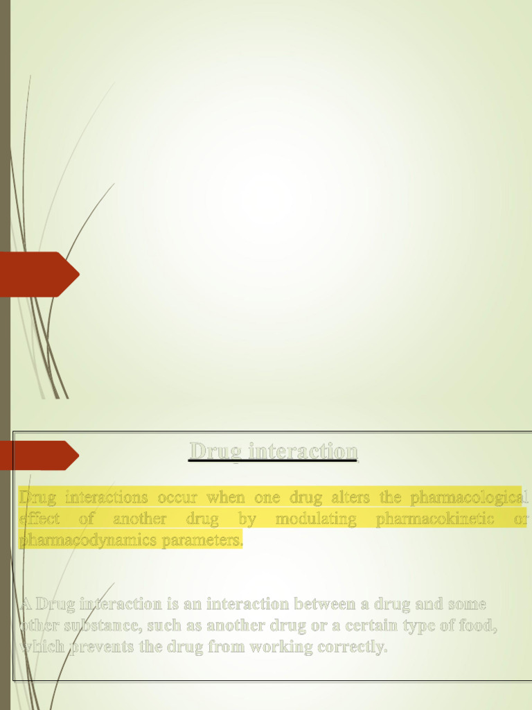 Pharmacokinetic Drug Interaction Mechanisms | PDF | Drug Metabolism ...