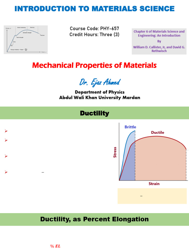 3-15-Ductility, Resilience, Toughness, True Stress and True Strain | PDF | Deformation ...