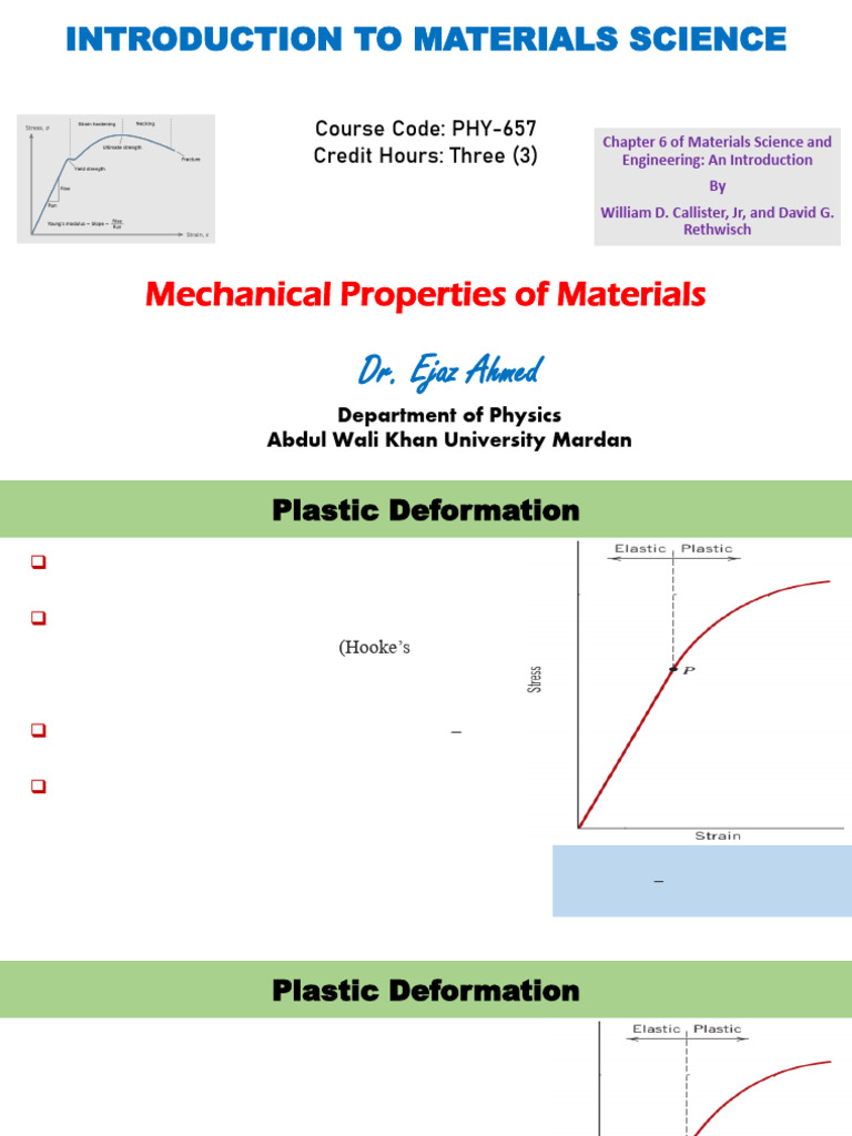 3-14-Plastic Deformation, Tensile Strength | PDF | Plasticity (Physics ...