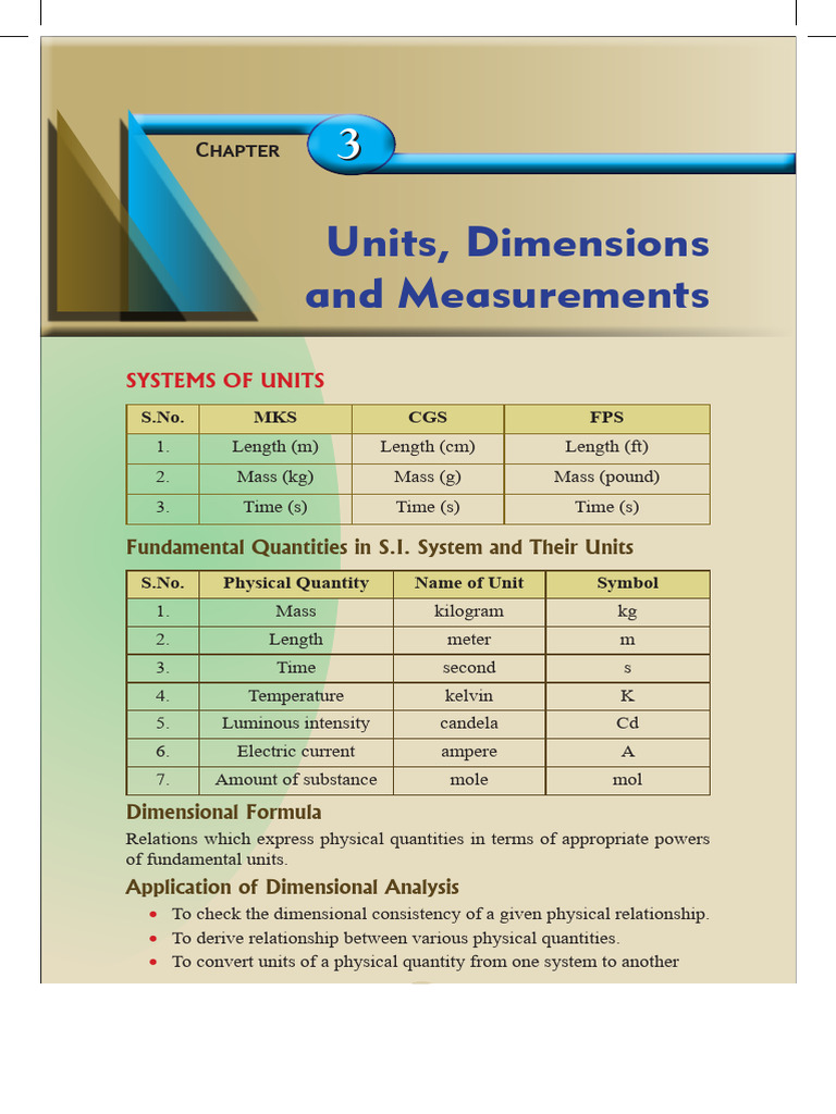 Units and Measurements Overview | PDF | Significant Figures | Force