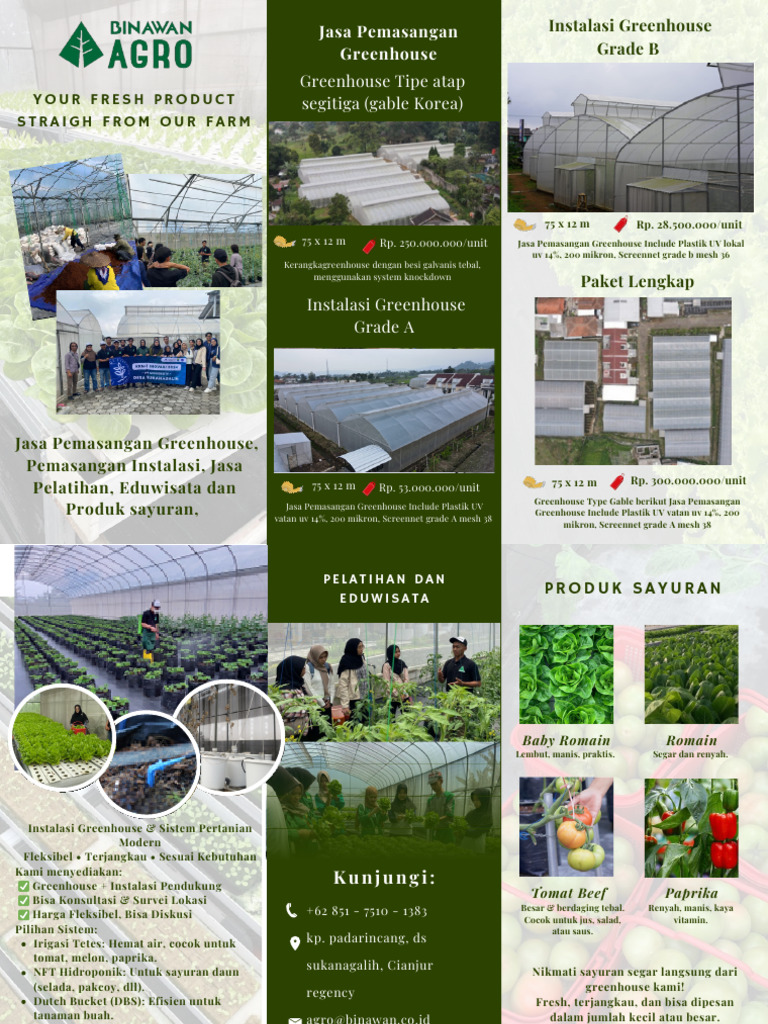 Jasa Pemasangan Greenhouse 75x12 m | PDF