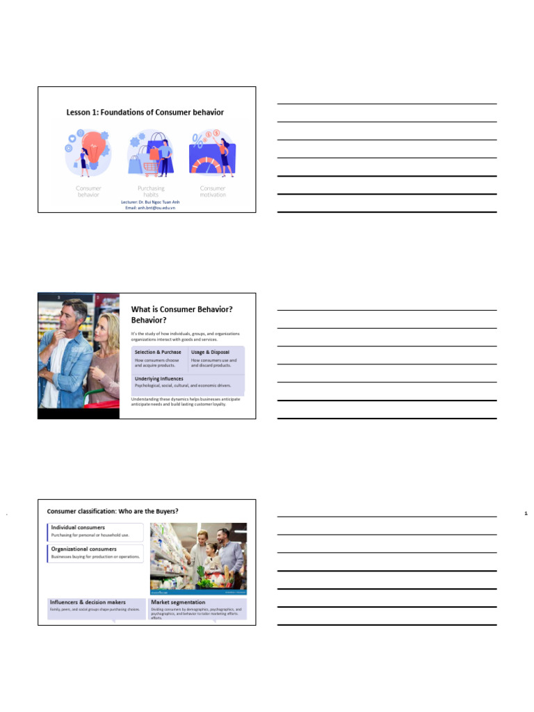 Lesson1 Foundations of Consumer Behavior | PDF | Consumer Behaviour ...