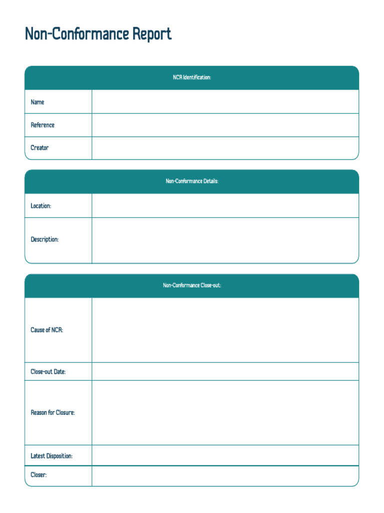 Closing a Non-Conformance Report | PDF