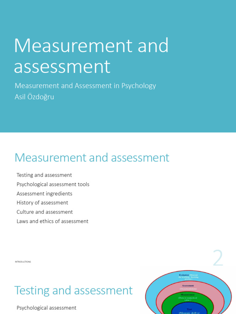 01-Measurement and Assessment 2 | PDF | Psychology | Psychological ...