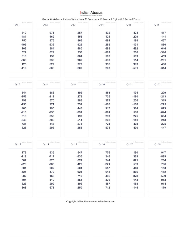 Worksheet Generation | PDF