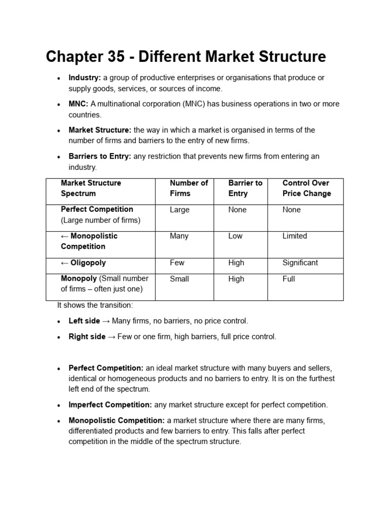 Understanding Market Structures Explained | PDF | Profit (Economics ...