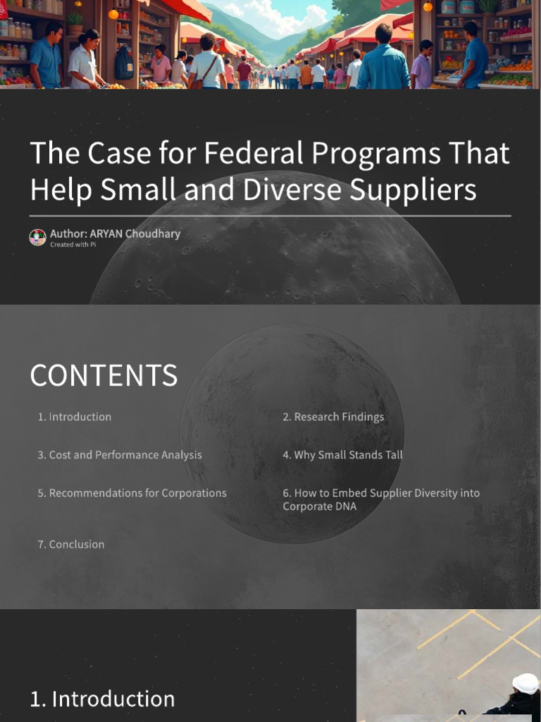 The Case For Federal Programs... | PDF | Supply Chain | Procurement
