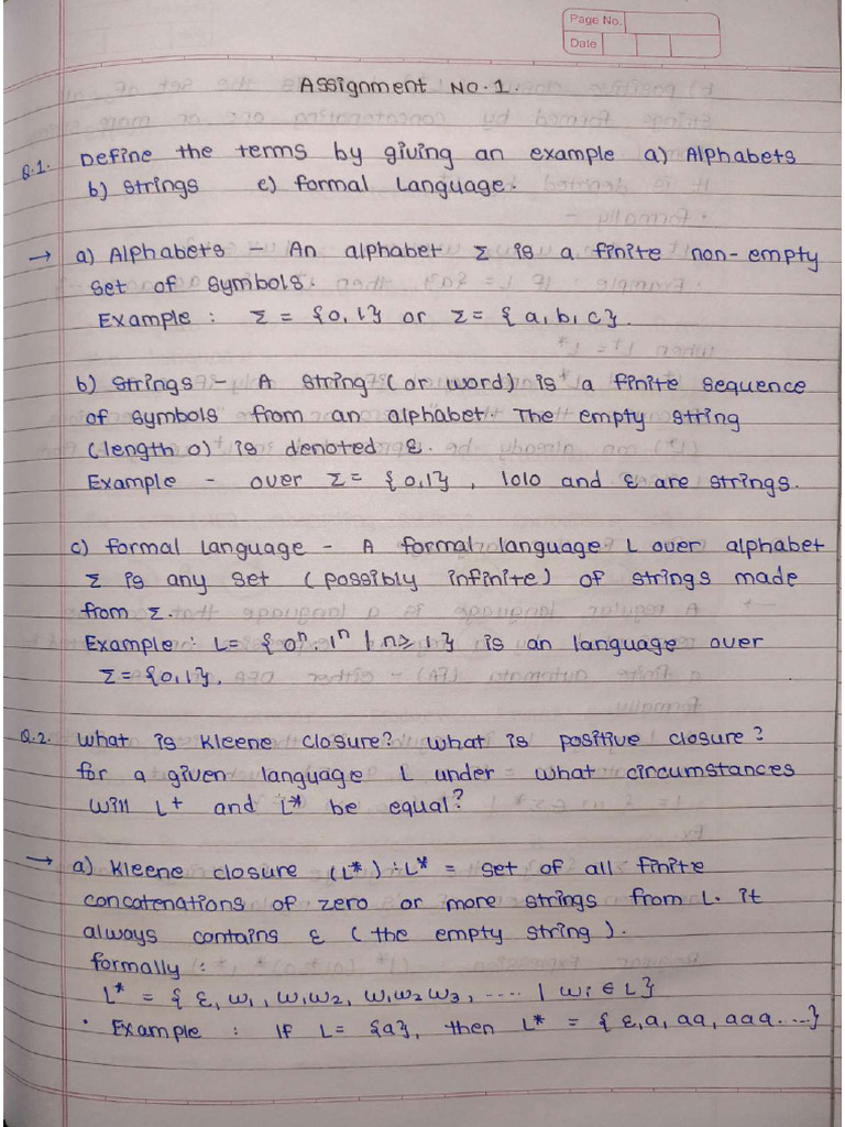 TOC Assignment - 1 - Compressed | PDF