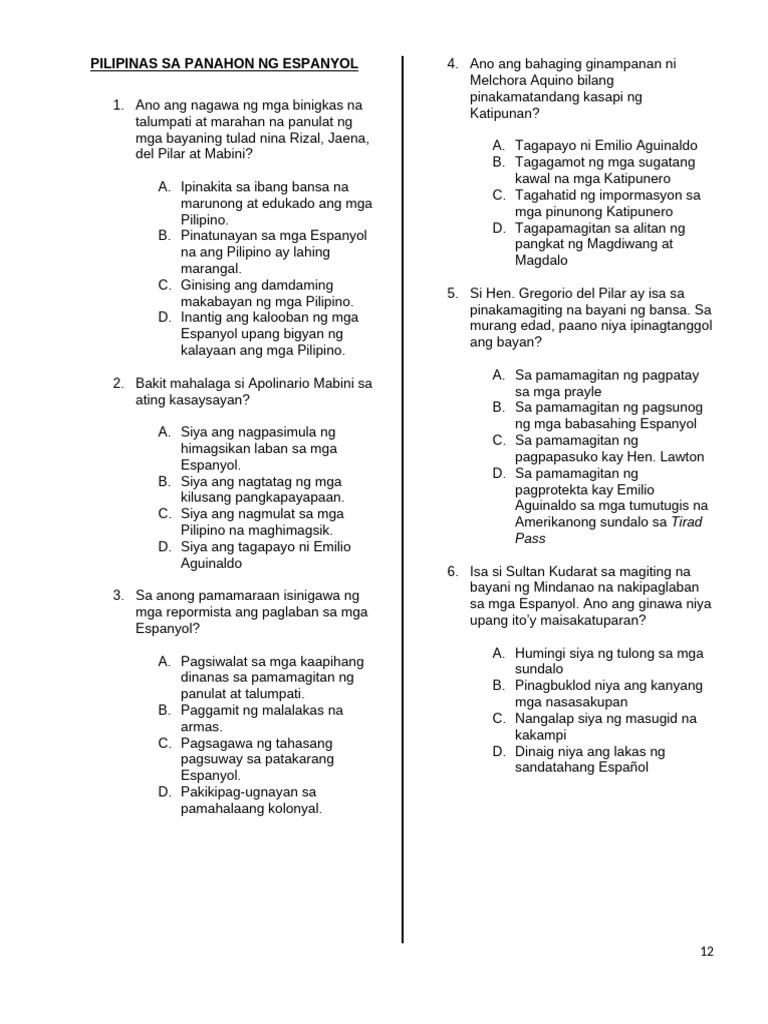 6pilipinas Sa Panahon NG Espanyol | PDF