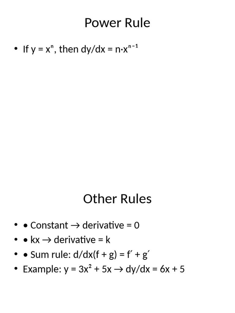 3 Basic Differentiation Rules | PDF