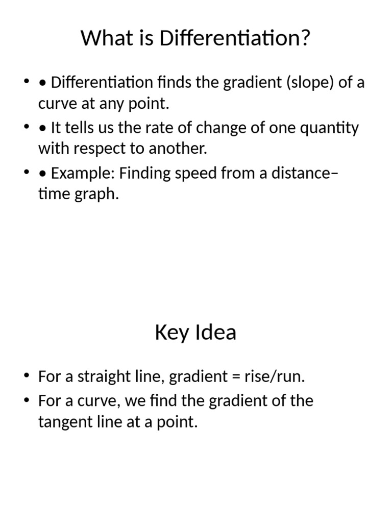 1 Introduction To Differentiation | PDF