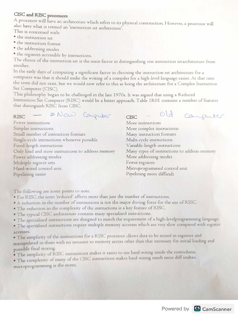 Cisc and Risc Processors | PDF