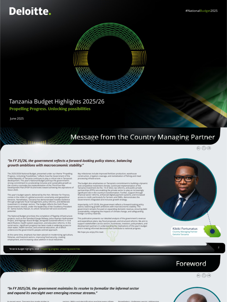 Tanzania Budget 2025/26 Overview | PDF | Government Budget Balance | Taxes