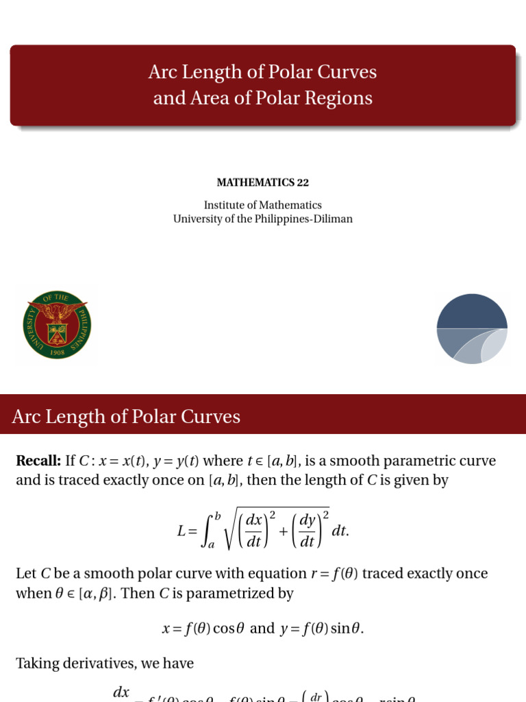 17 Arc Length of Polar Curves and Area of Polar Regions | PDF | Curve ...