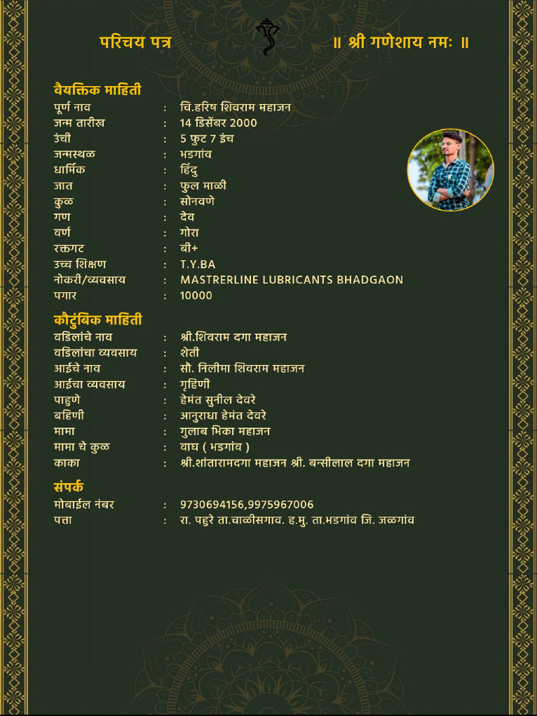 Biodata | PDF