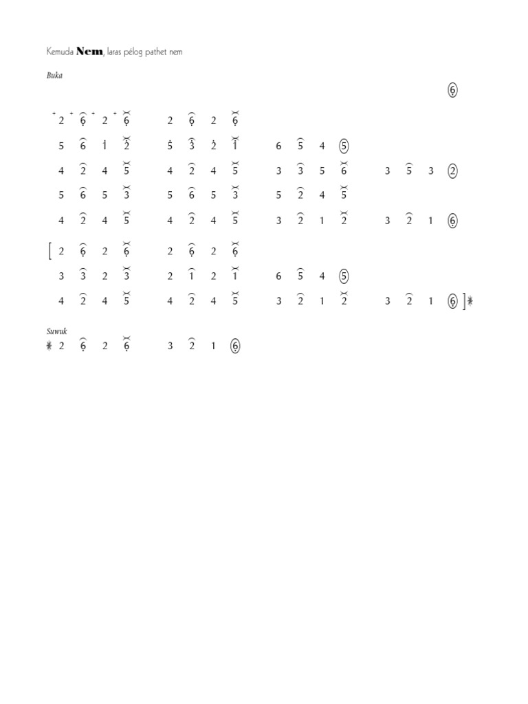 Kemuda Pelog 6 | PDF