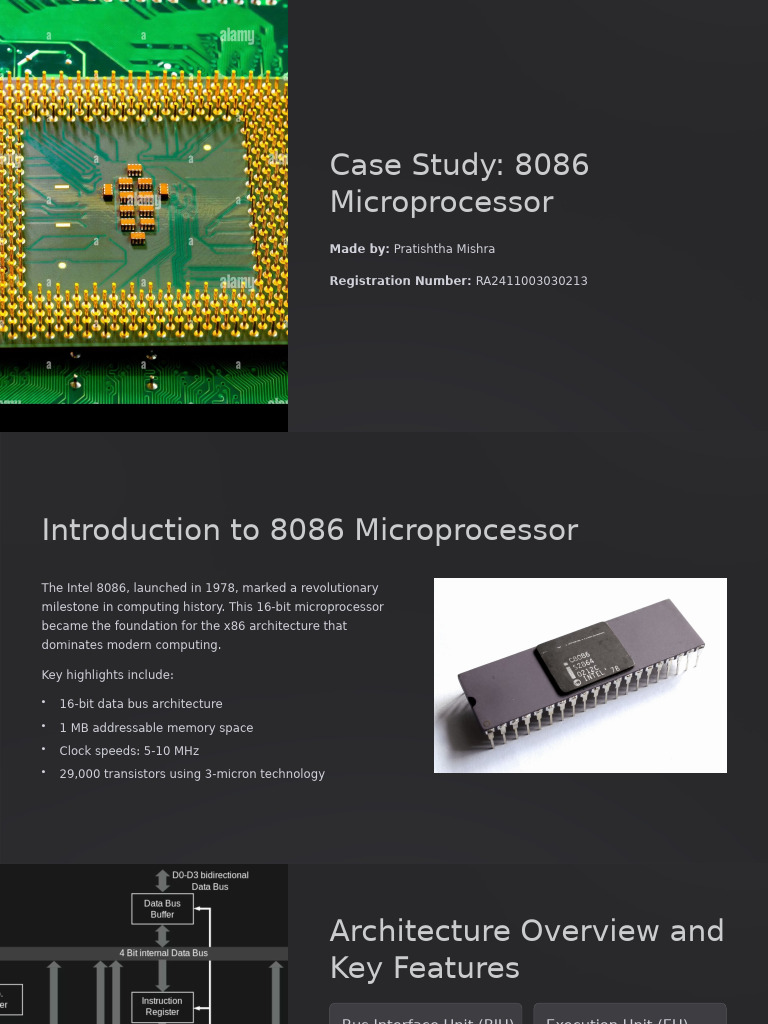 Case Study 8086 Microprocessor | PDF | Central Processing Unit ...