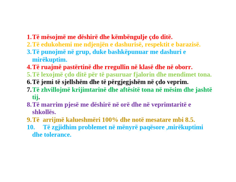 Objektivat e Klases | PDF