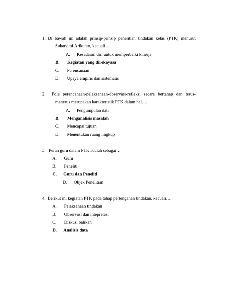 Latihan Soal Ppg Ptk | PDF