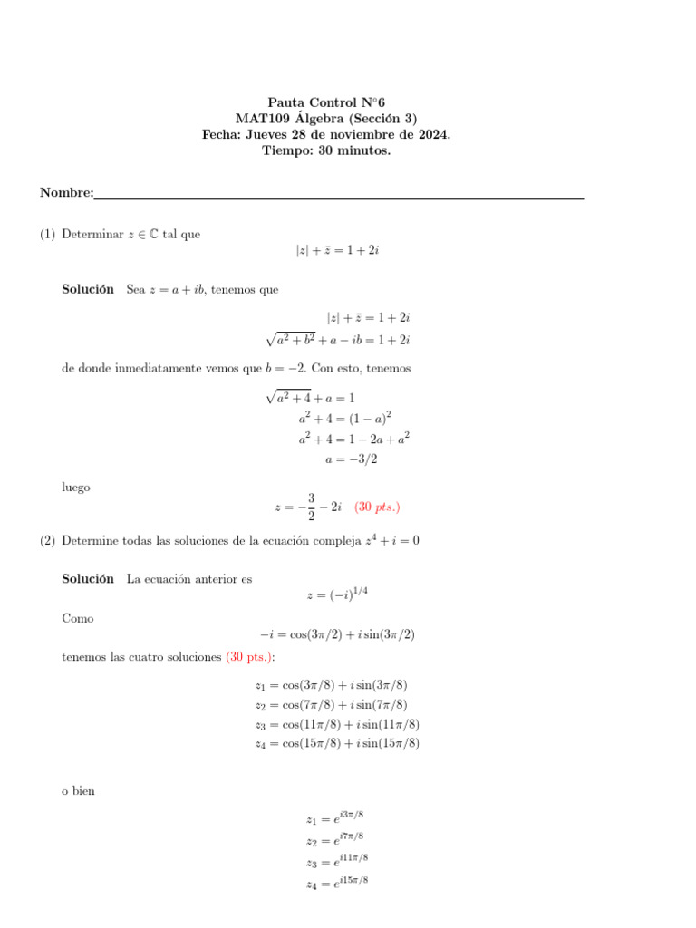 Solución Control 6 | PDF