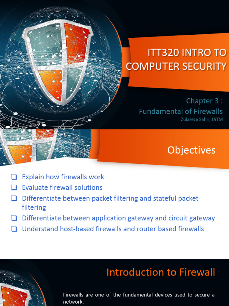 Fundamentals of Firewalls Explained | PDF | Firewall (Computing ...