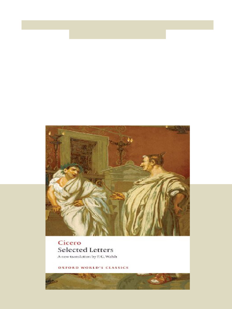 Selected Letters Oxford World S Classics 1st Edition Cicero Complete ...