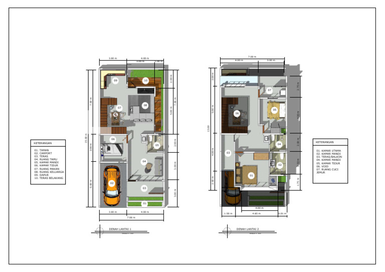 DENAH RUMAH 7x15 | PDF