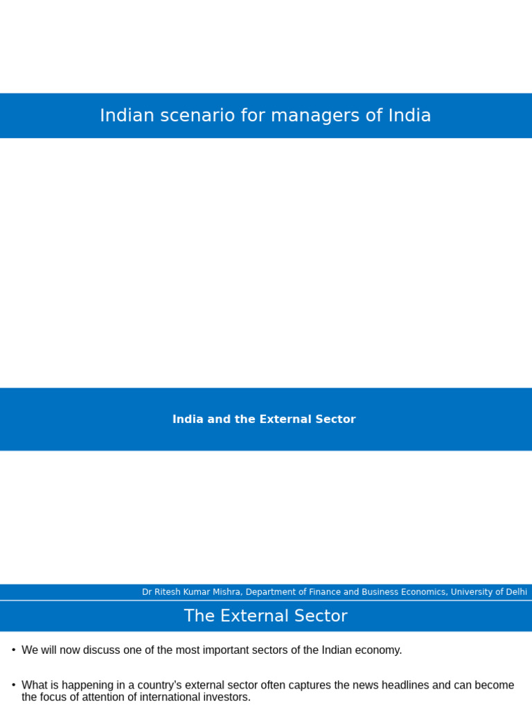 Indian scenario for managers of IBUSINESS | PDF | Balance Of Payments | Exchange Rate