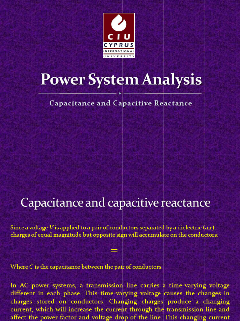 Capacitance in AC Transmission Lines | PDF | Electric Power ...