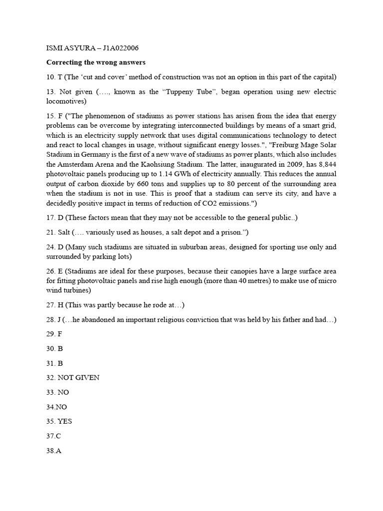 Ismi Asyura Exercise | PDF