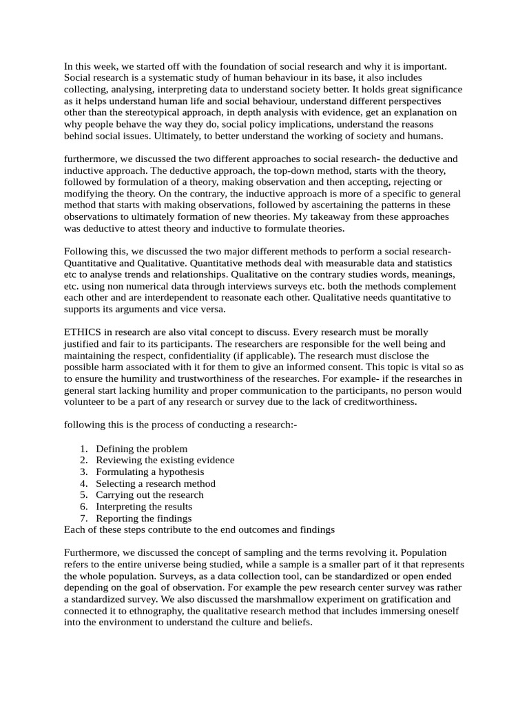 Weekly Journal 3 | PDF | Qualitative Research | Quantitative Research