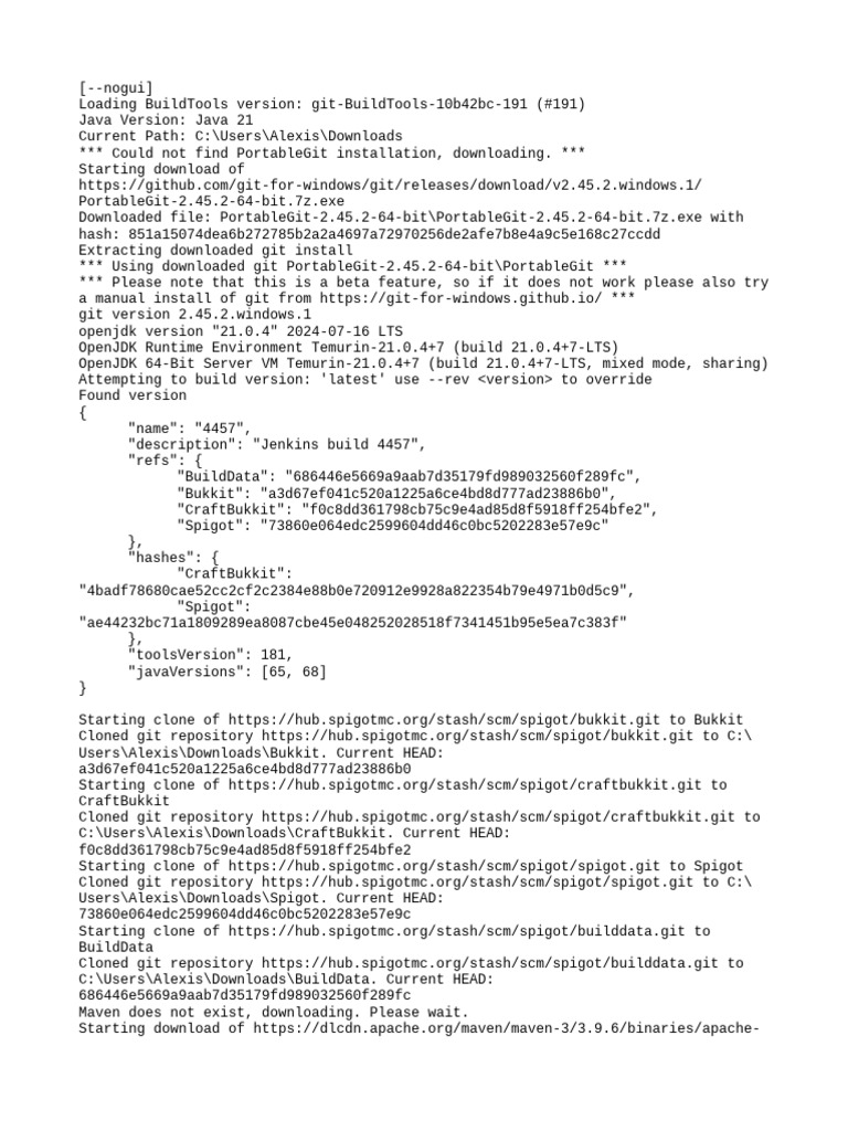 Build Tools for Minecraft 1.21.4 | PDF | Computing Platforms | Computing