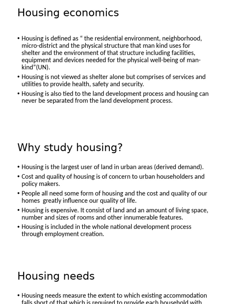 Housing Economics | PDF | Demand | Taxes