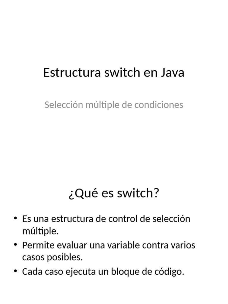 Switch Java | PDF